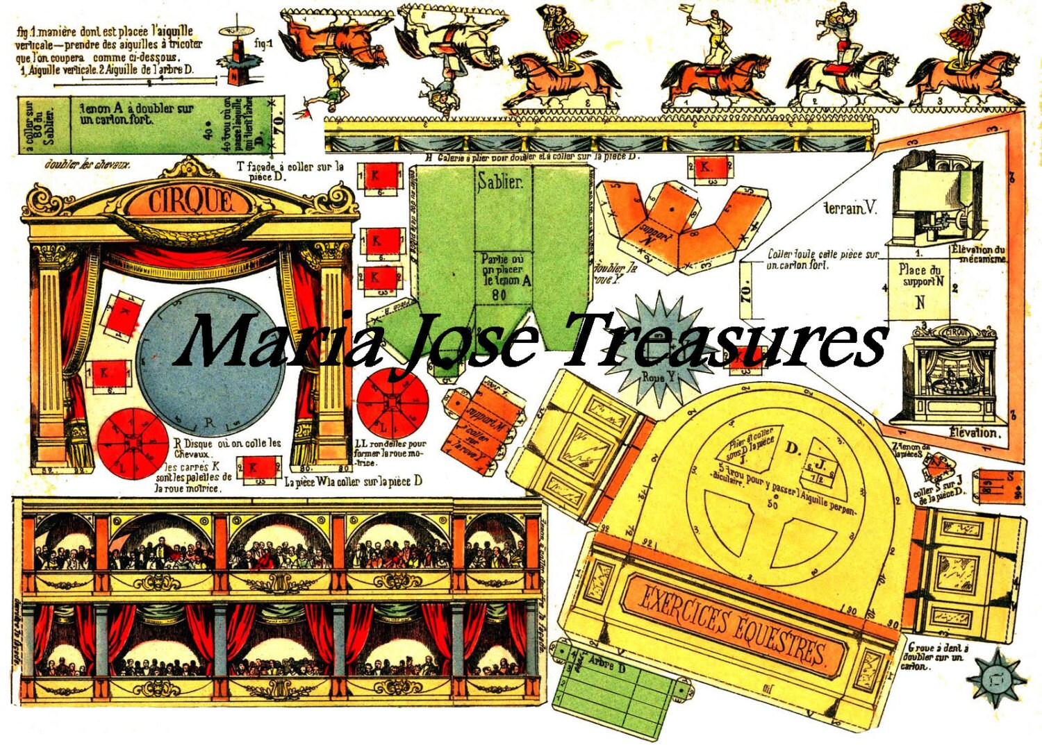 Vintage Circus Paper Model Theater Cut Outs Digital Download - Etsy