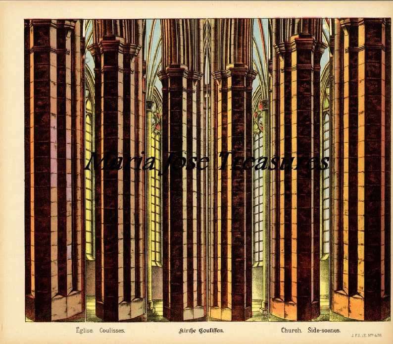 Vintage Theater Reproductions Backdrop & Side Scenes Paper - Etsy