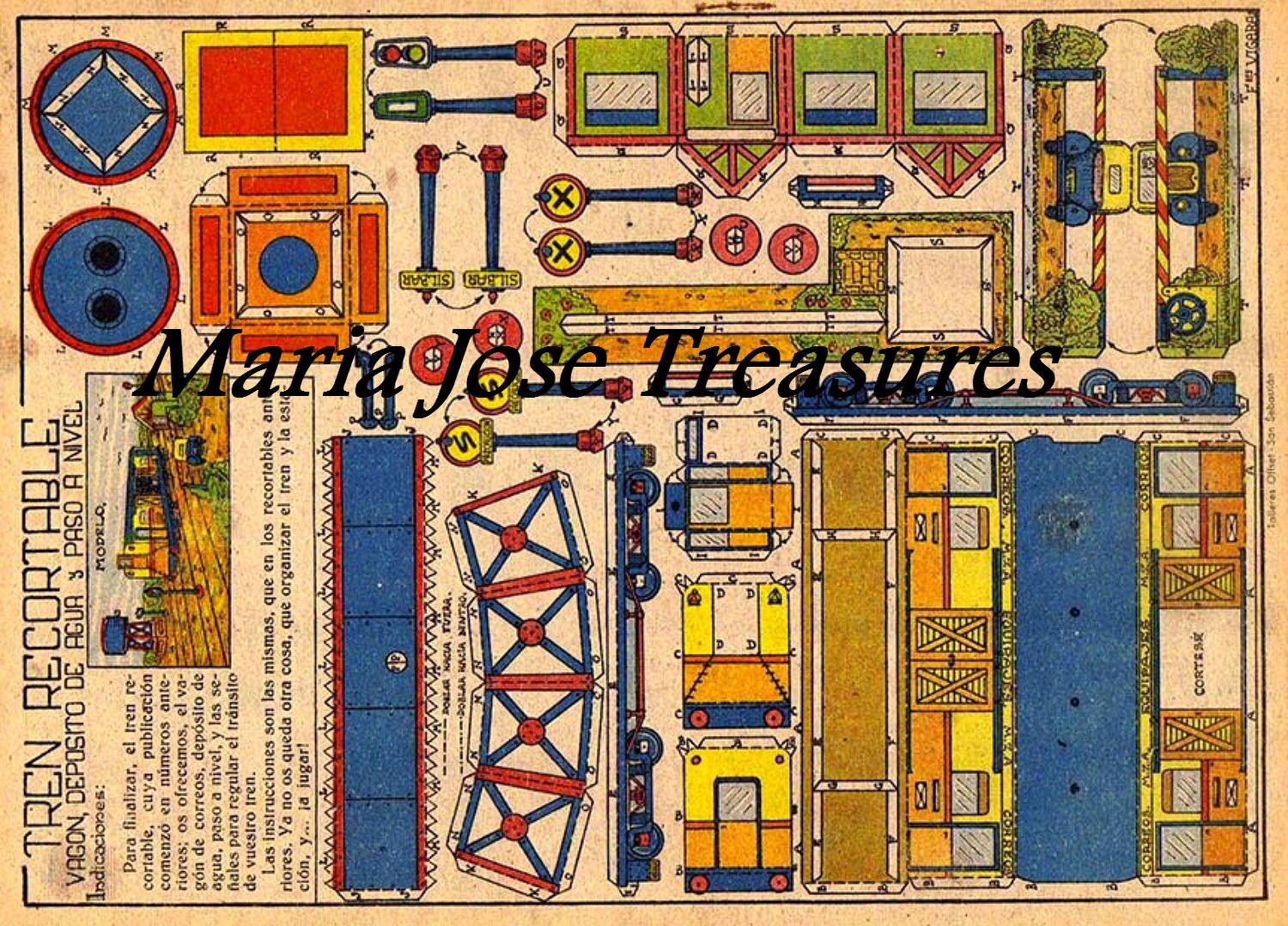 Vintage Spanish Train Paper Doll Cut Outs Digital Download - Etsy