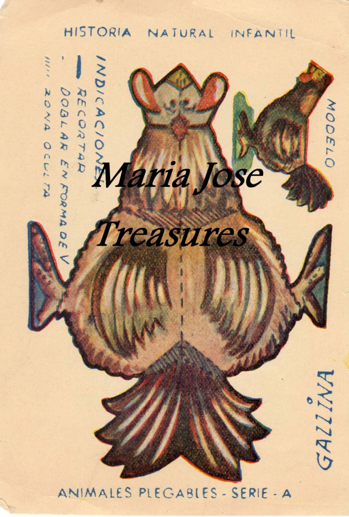 Vintage Chicken/hen Paper Model Foldable Cut Outs Digital Download - Etsy