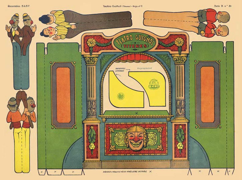 Vintage Spanish Mini Theater Kit Reproduction Paper Models Cut Outs ...
