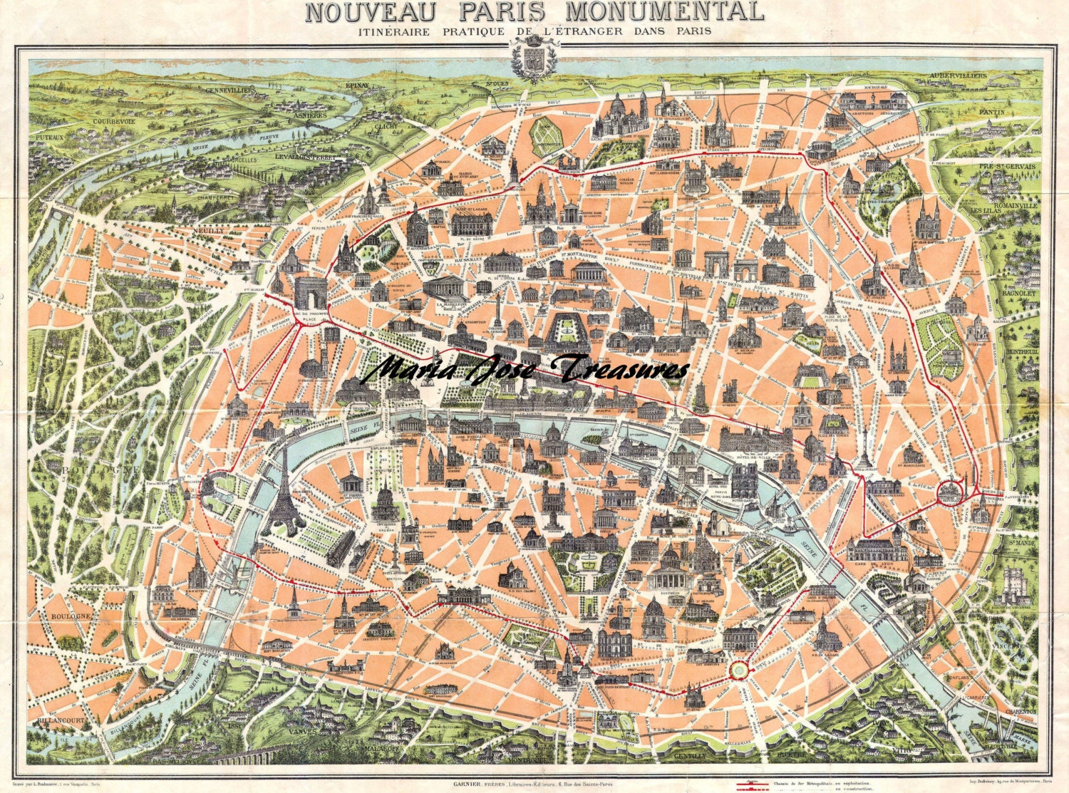 Map Of France With Monuments