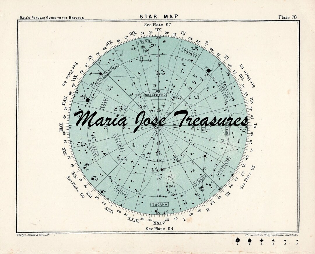 Vintage Star Maps Digital Download - Etsy