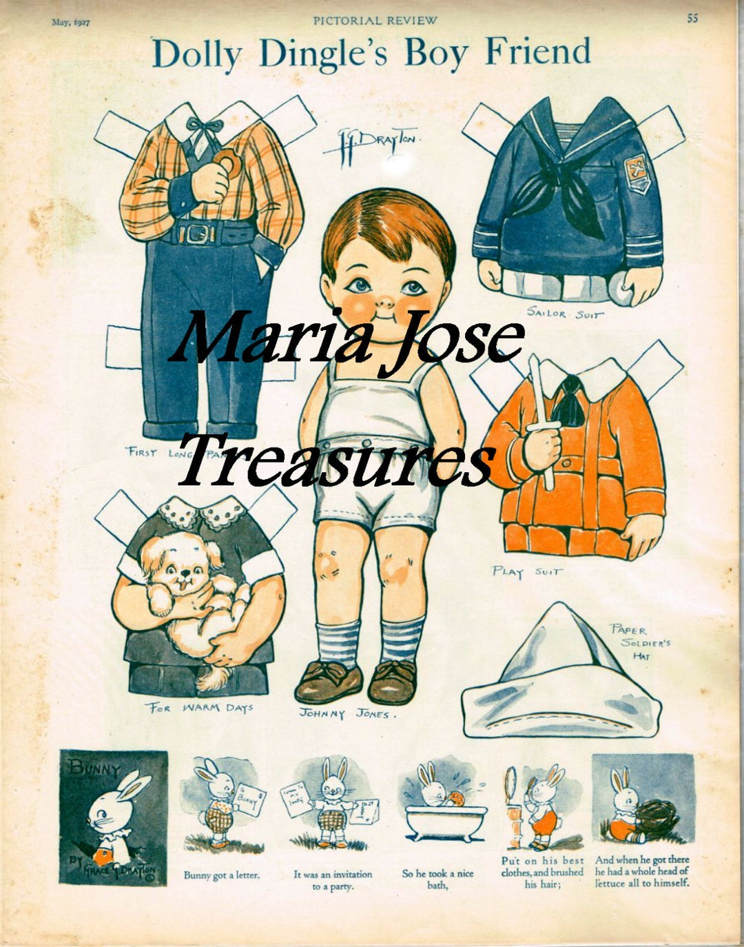 Dolly Dingle Boy Friend Paper Dolls Digital Download - Etsy