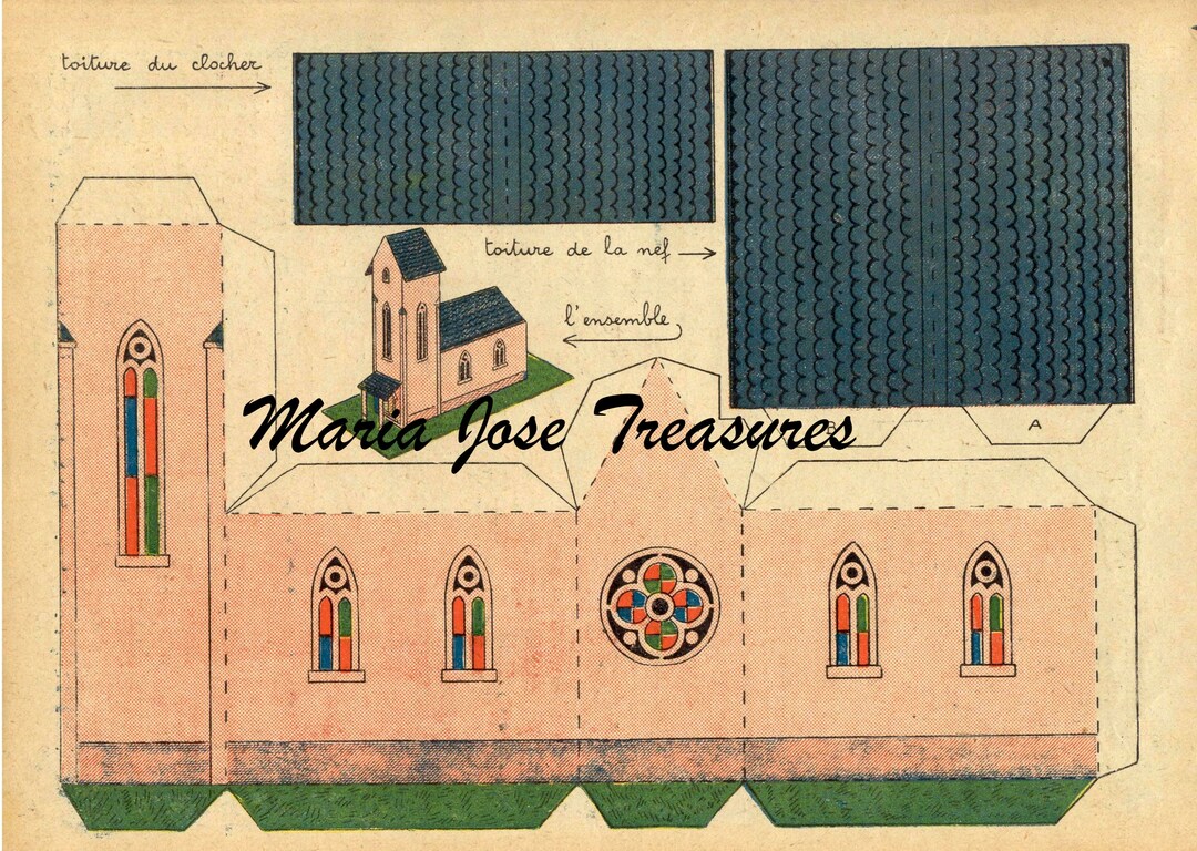 Vintage Church Paper Cut Outs Digital Download - Etsy