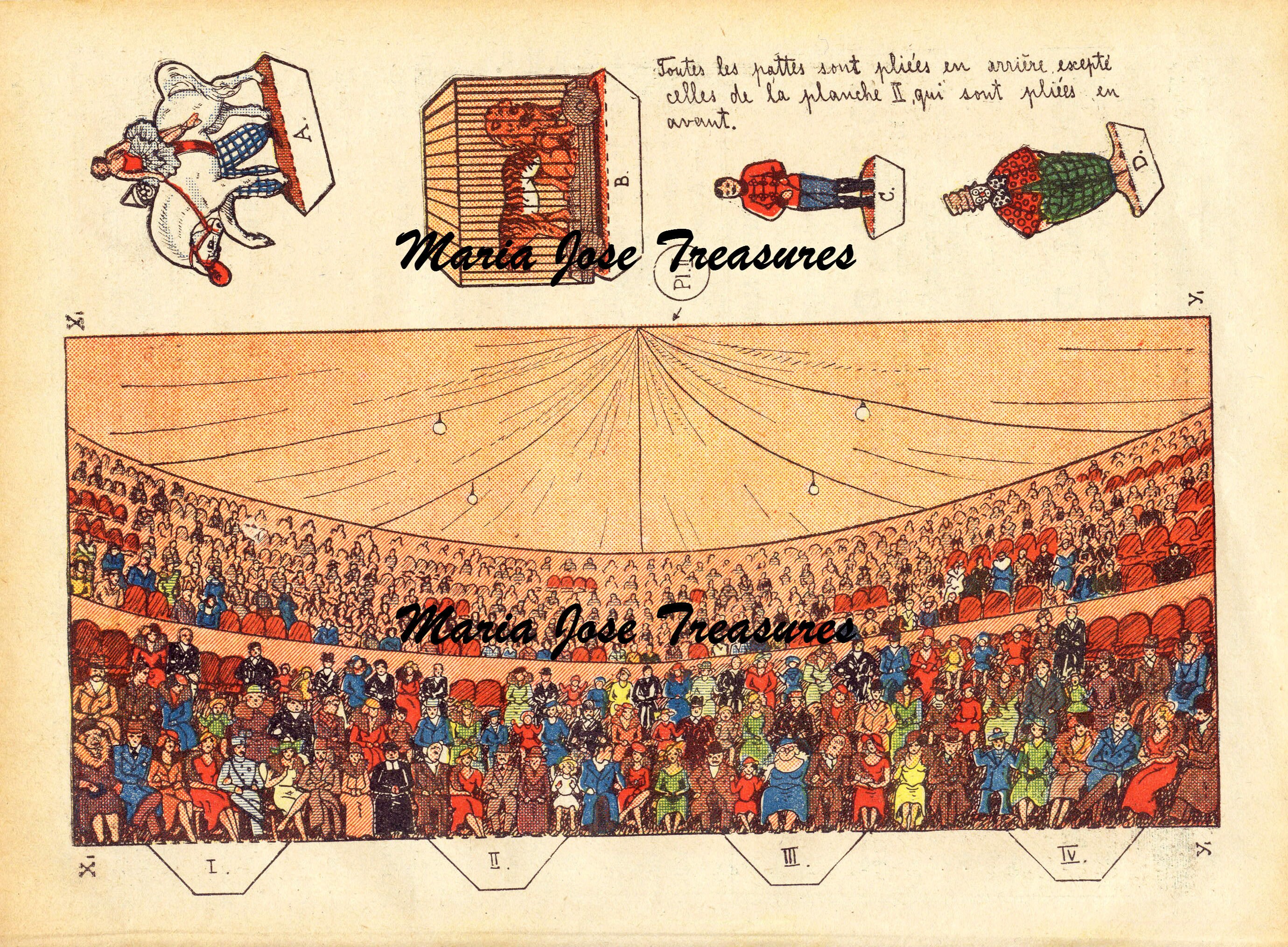 Vintage Circus Scene Paper Model Cut Outs Digital Download - Etsy