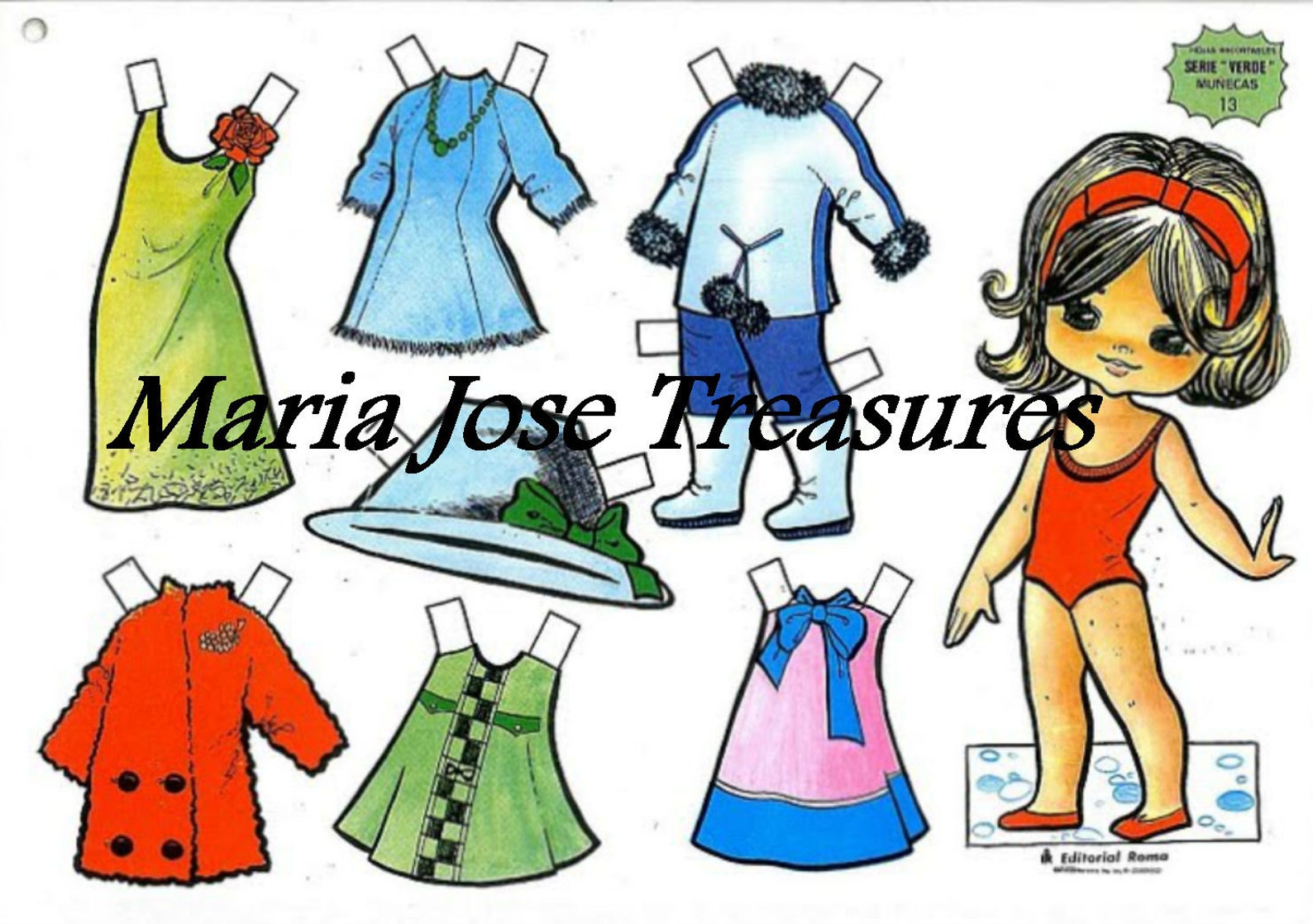 Vintage Spanish Paper Dolls Beautiful for Winter Digital Download - Etsy