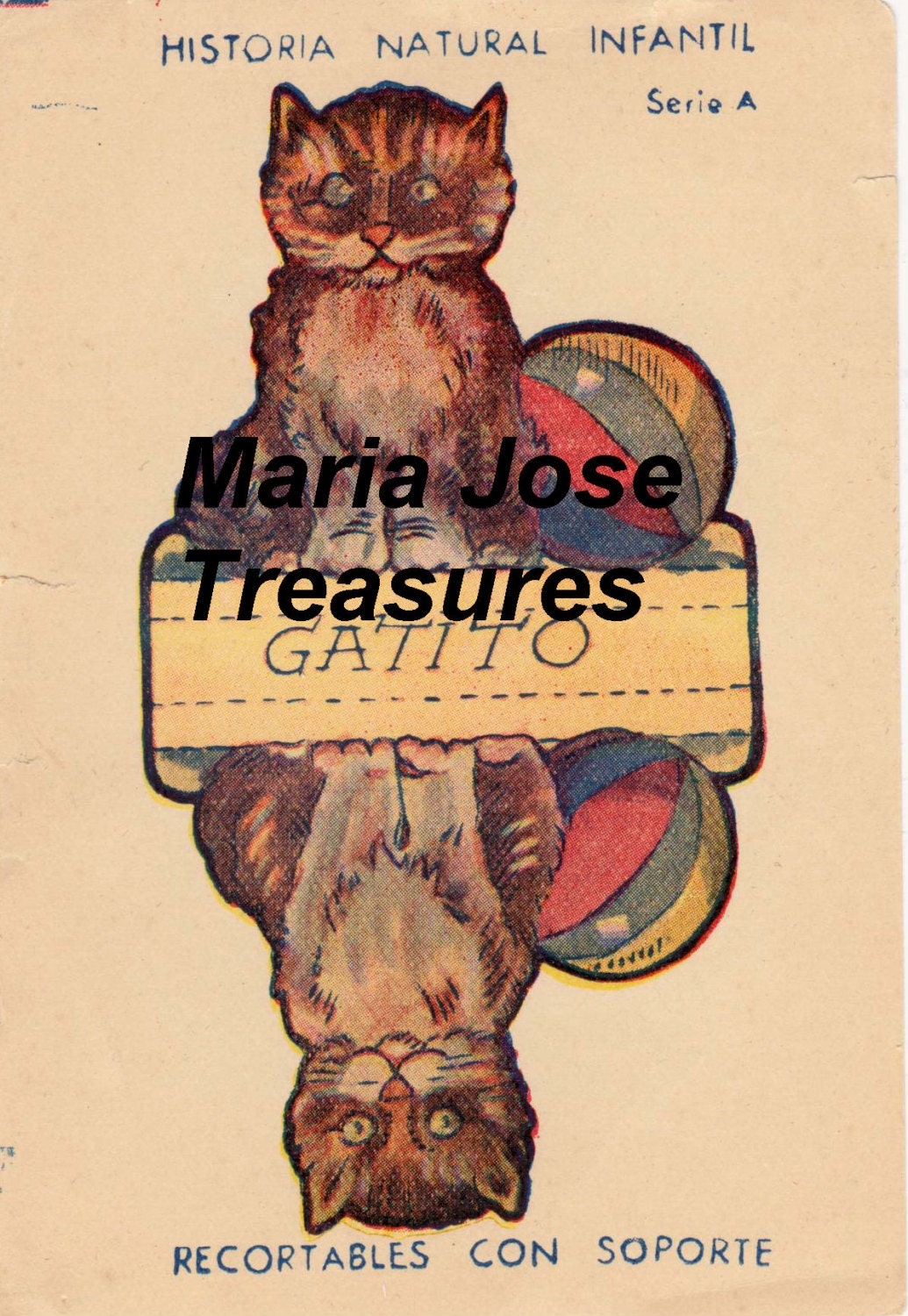 Vintage Kitten Paper Model Cut Outs Digital Download - Etsy