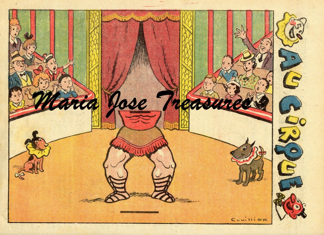 Vintage Scene at the Circus Paper Model Cut Outs Digital Download - Etsy