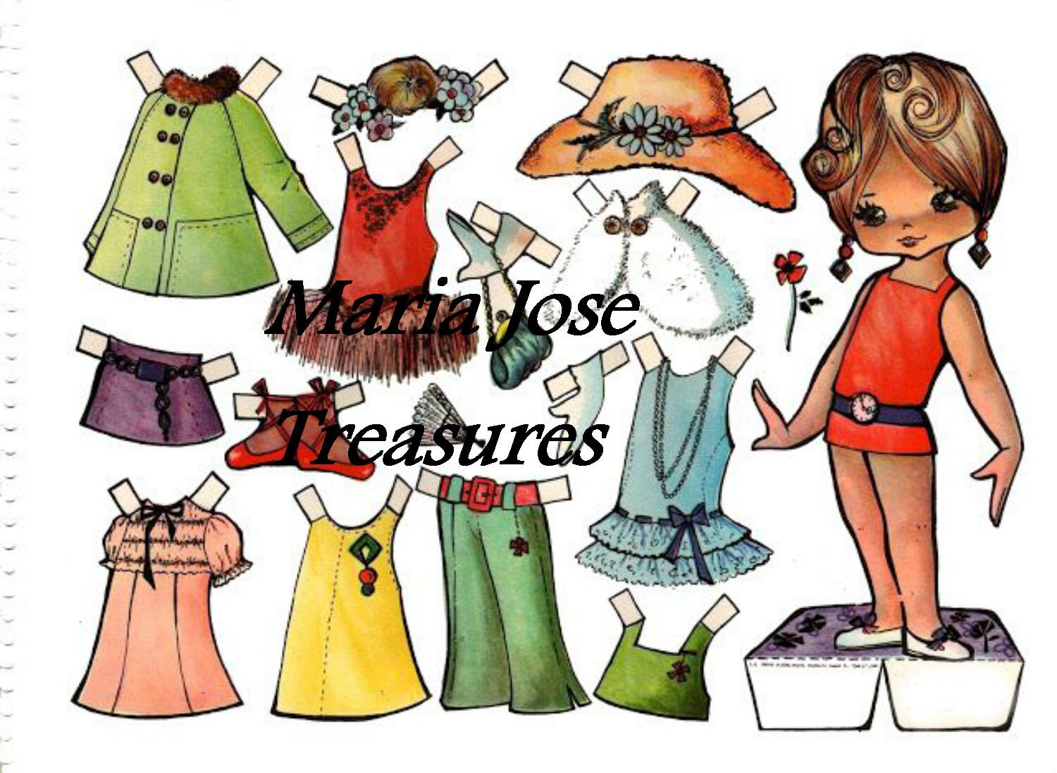 Vintage Spanish Paper Dolls With a Ballerina Dress Digital Download - Etsy