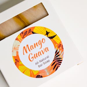 Mango Guava Soap Bar, Fruity Bar Soap, Natural Handmade Soap, Bar of ...