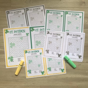 Digital Download St. Patrick’s Day Word Search No Prep Printable ...