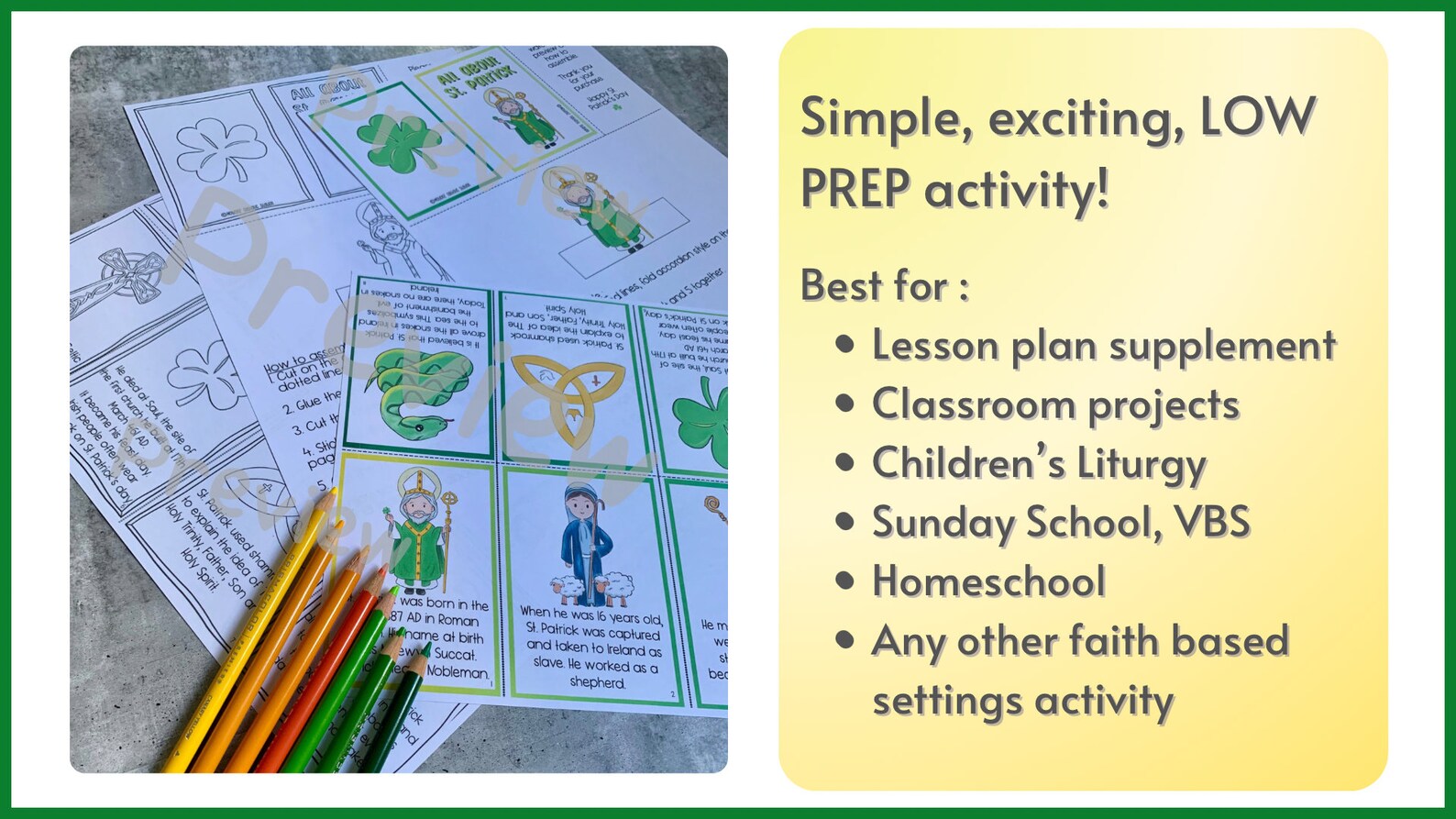 Digital Download St. Patricks Day Colouring Printable Mini Book ...