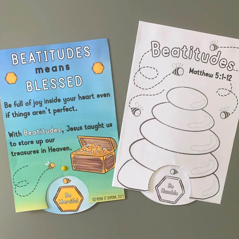 Digital Download the Beatitudes Spinner Wheel Beehive Interactive ...