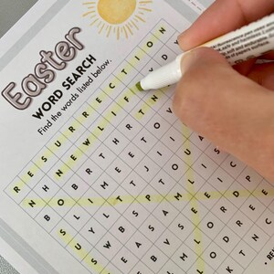 Easter Word Search Puzzles Catholic Christian Worksheet Lent Holy Week ...