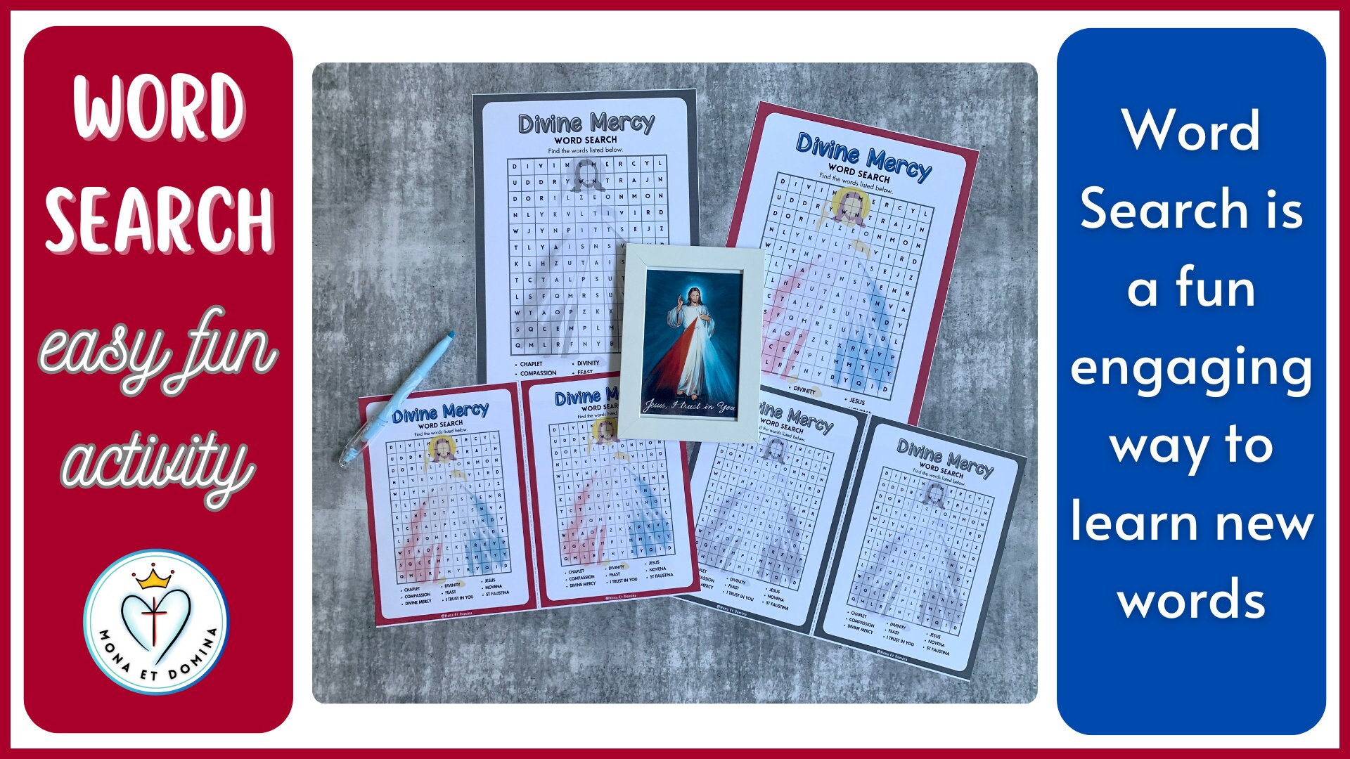 Digital Download Divine Mercy Sunday Word Search No Prep Printable ...