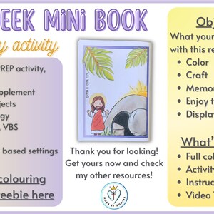 Easter Story Holy Week Mini Book Catholic Activity Palm Sunday to ...