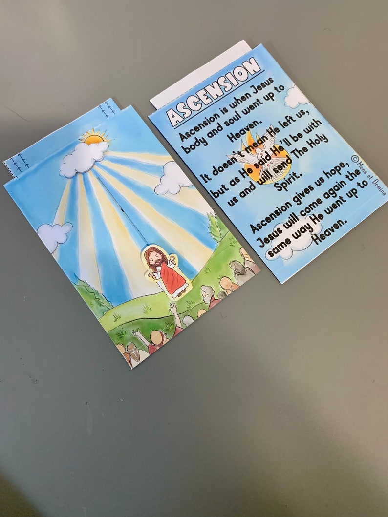 Digital Download Ascension Sunday Interactive Slider Card Craft and ...