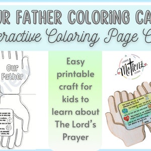 Digital Download Our Father the Lord’s Prayer Interactive Colouring ...