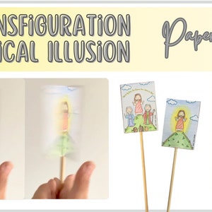 Transfiguration of Jesus Mark 9 Bible Lesson Craft Optical Illusion ...