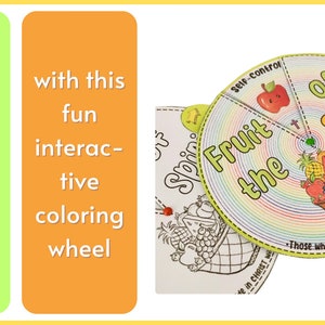 Digital Download 12 Fruit of the Spirit Catholic Colouring Wheel ...