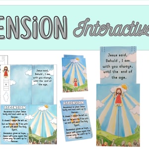 Digital Download Ascension Sunday Interactive Slider Card Craft and ...