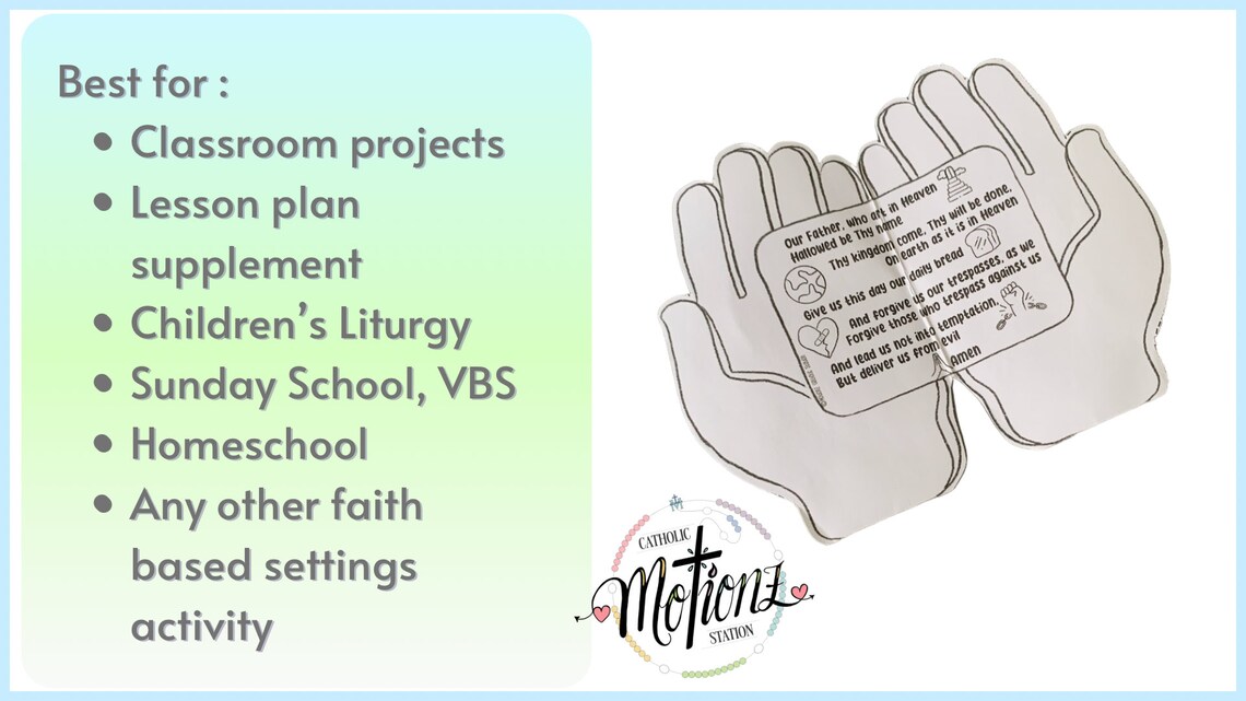 Digital Download Our Father the Lords Prayer Interactive Colouring Page ...