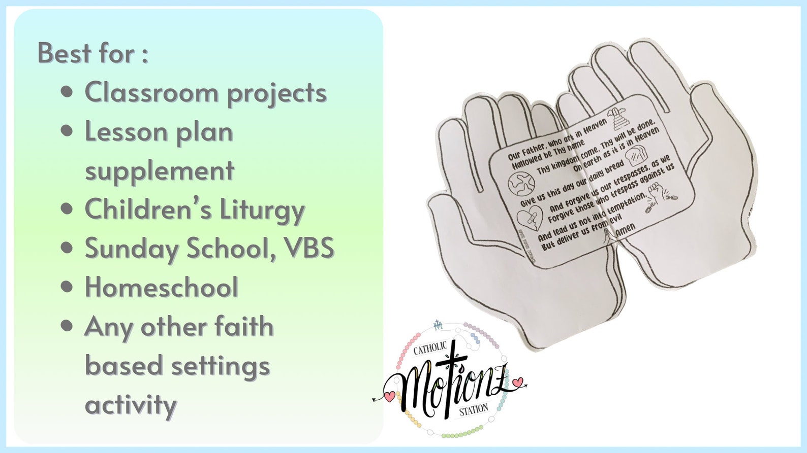 Digital Download Our Father the Lords Prayer Interactive Colouring Page ...