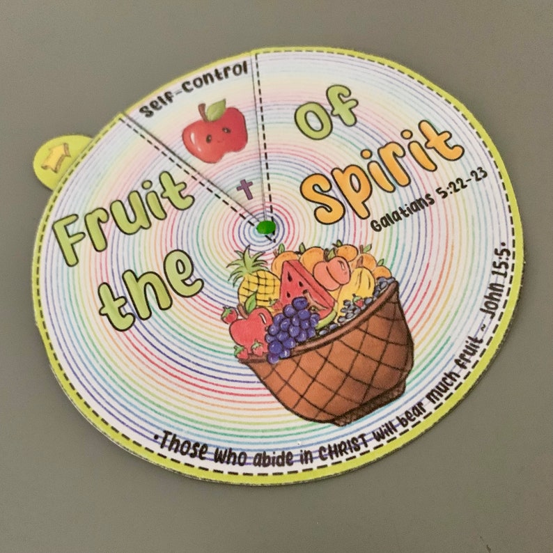 Fruit of the Spirit Galatians 5:22-23 Bible Lesson Interactive Activity ...