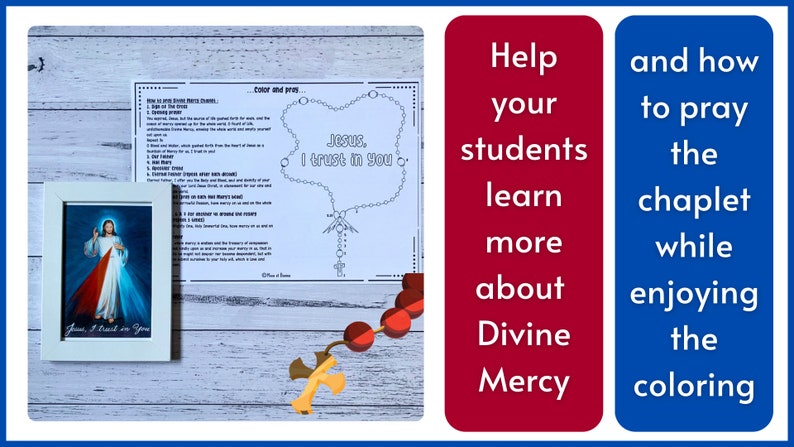 Digital Download Divine Mercy Sunday Color and Pray Colourng Pages No ...