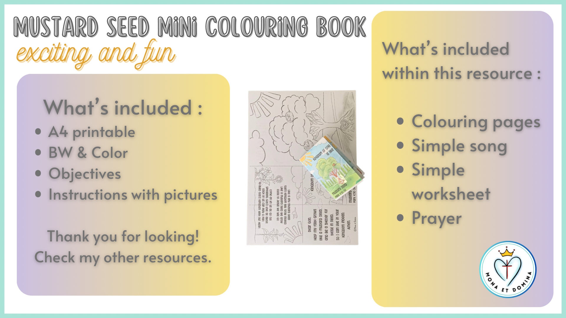 Digital Download Jesus Parable Kingdom of God Mustard Seed Mini Book ...