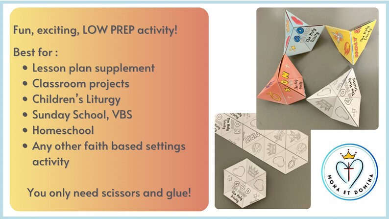 Digital Download Holy Trinity Hexaflexagon Fidget Paper Toy Interactive ...