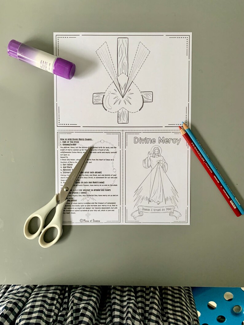 Digital Download Divine Mercy Sunday Prayer Pop up Card Interactive ...