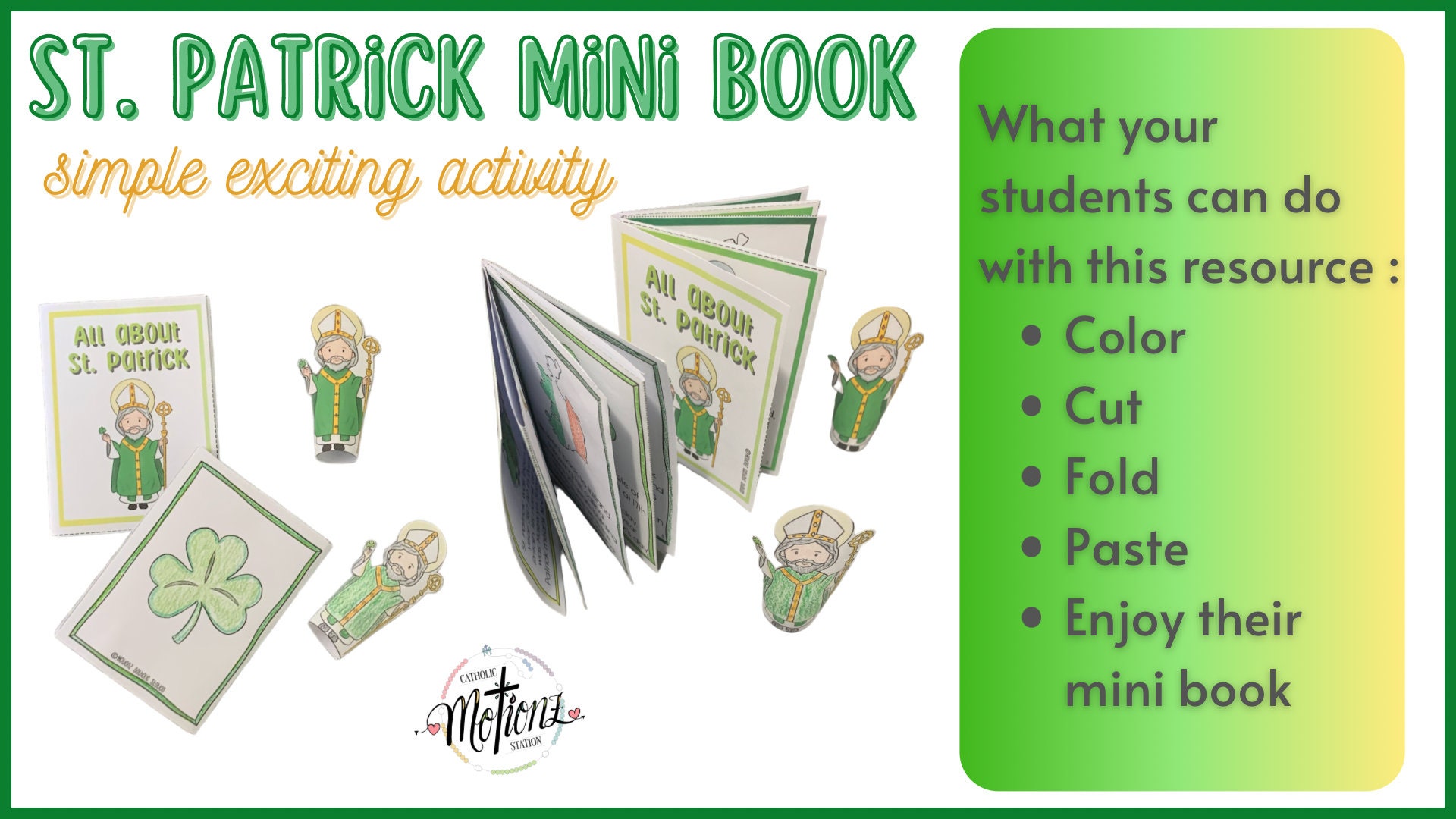 Digital Download St. Patricks Day Colouring Printable Mini Book ...