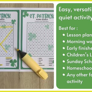 Digital Download St. Patrick’s Day Word Search No Prep Printable ...