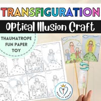 Transfiguration of Christ, Printable Bible Coloring Wheel, Life of ...