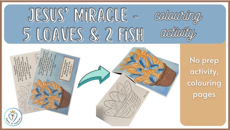 Jesus Miracle Feeding the 5000 5 Loaves 2 Fish Folding Hidden Surprise ...