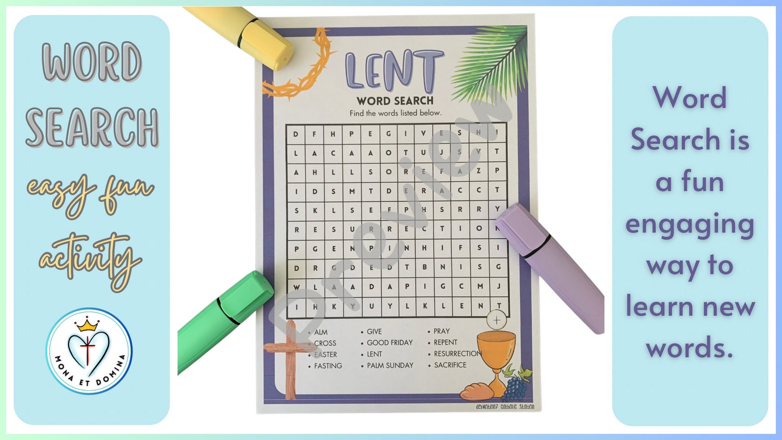 Digital Download Most Sacred Heart of Jesus Sunday Word Search No Prep ...