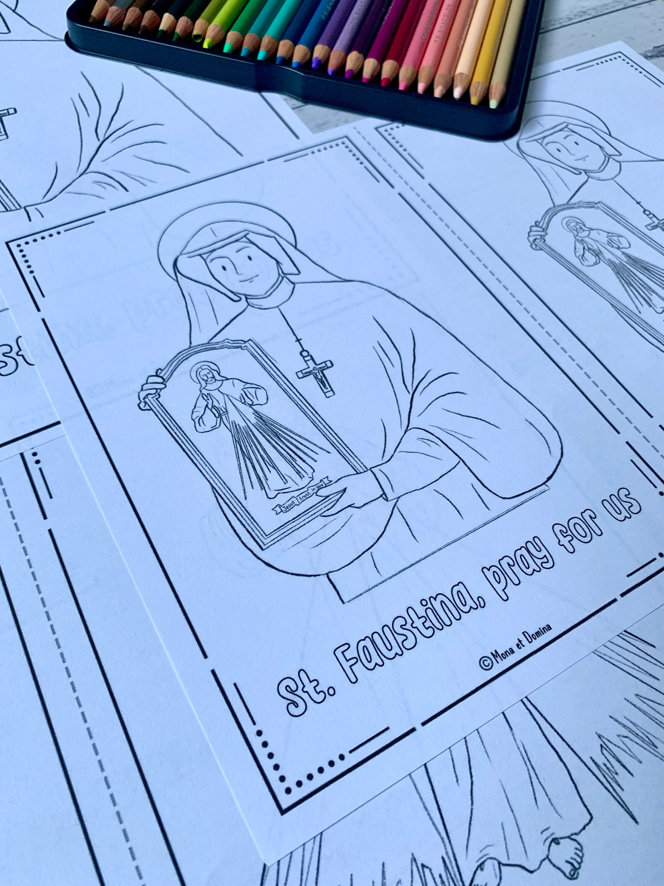 Digital Download Divine Mercy Sunday Color and Pray Colourng Pages No ...