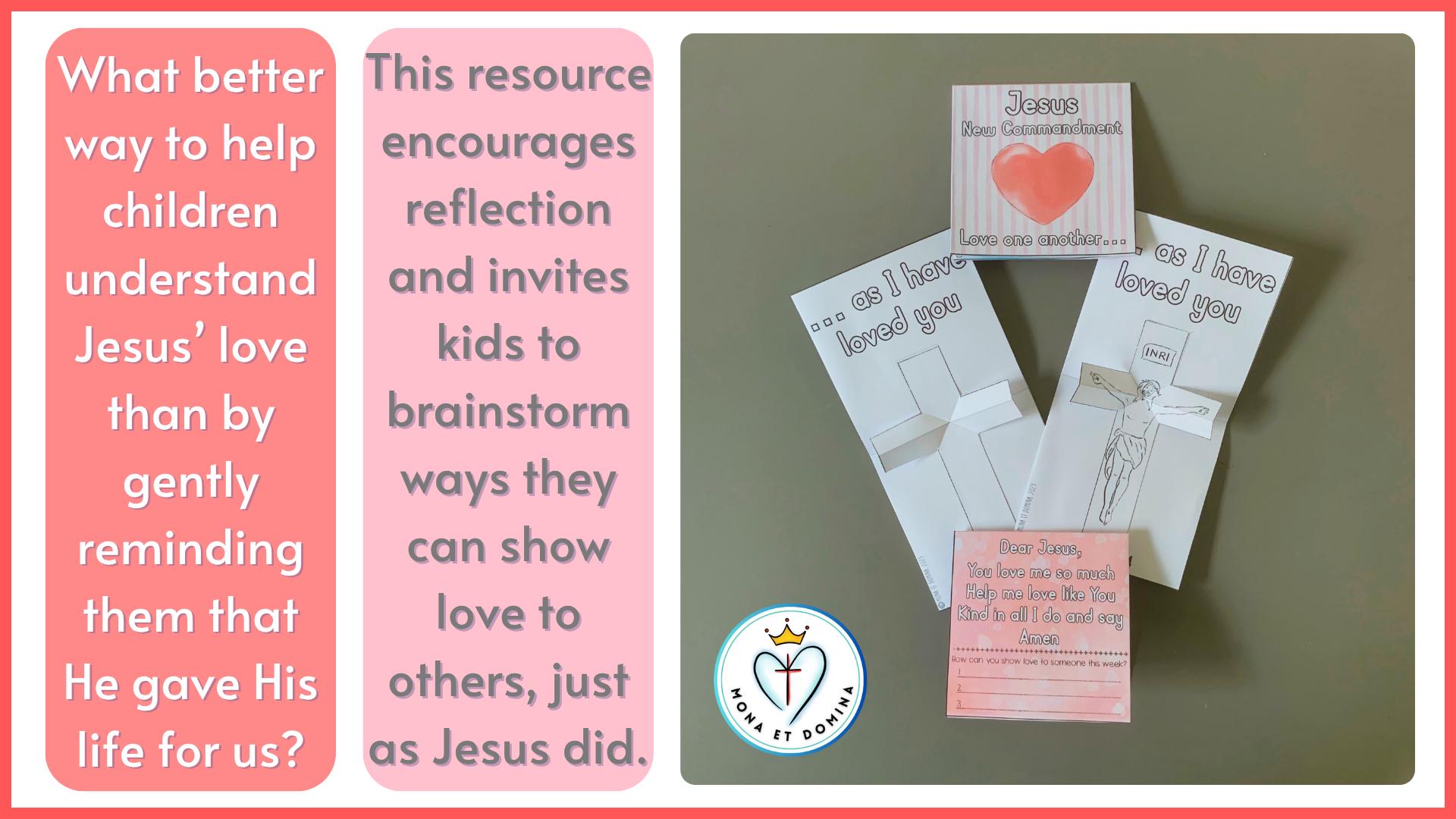 Love One Another John 13:34 Jesus' New Commandment Bible Verse Craft ...