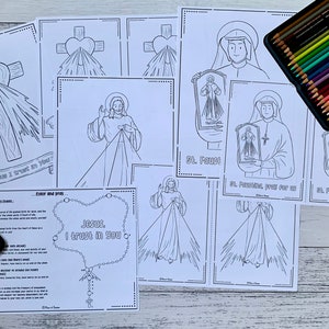 Digital Download Divine Mercy Sunday Color and Pray Colourng Pages No ...