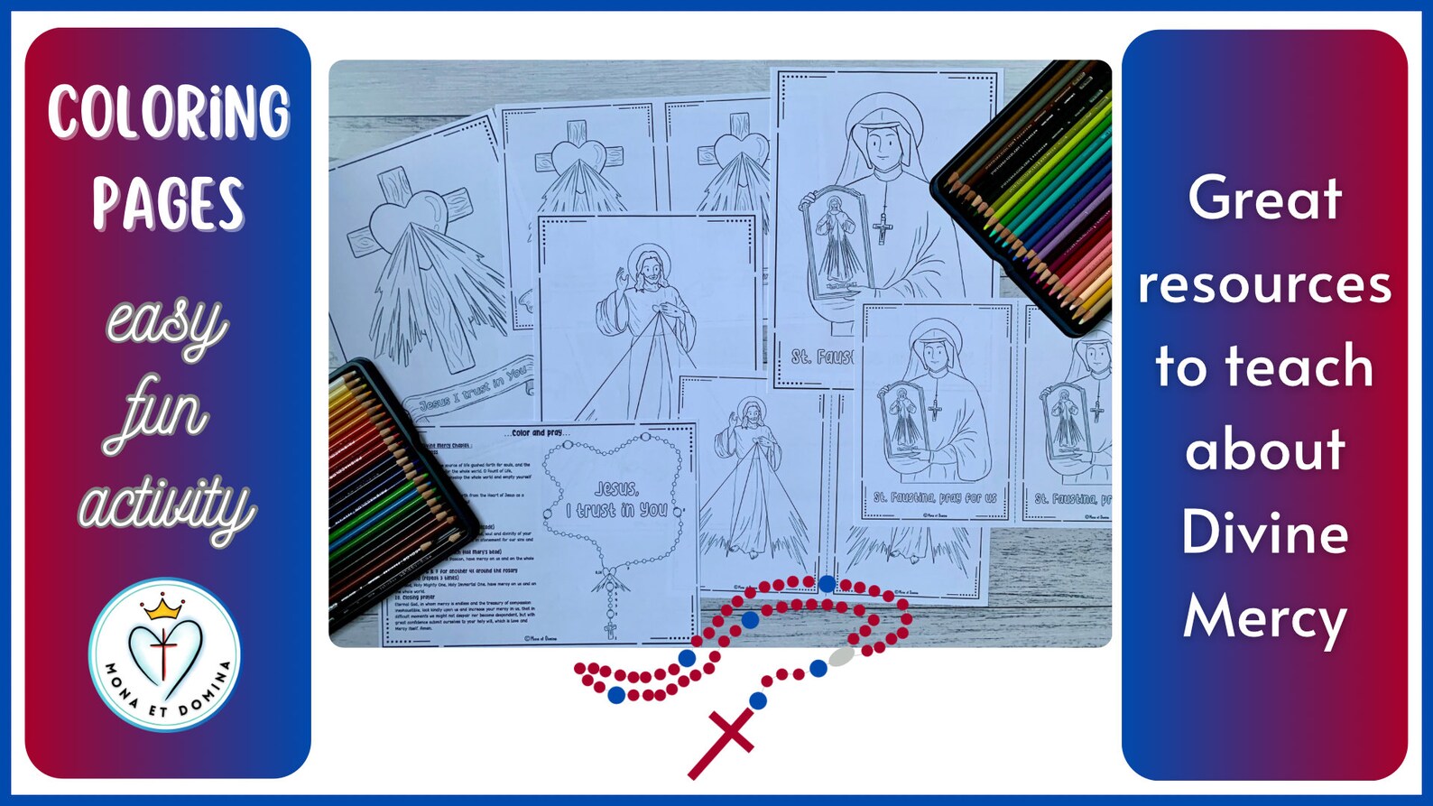 Digital Download Divine Mercy Sunday Color and Pray Colourng Pages No ...