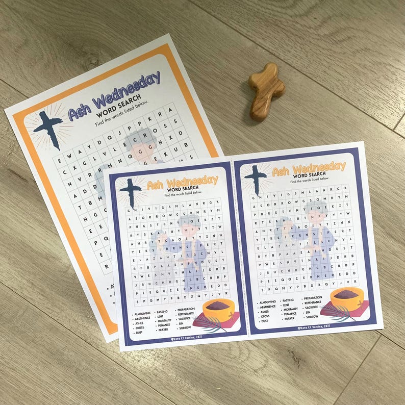 Digital Download Ash Wednesday Lenten Season Liturgical Calendar Word ...