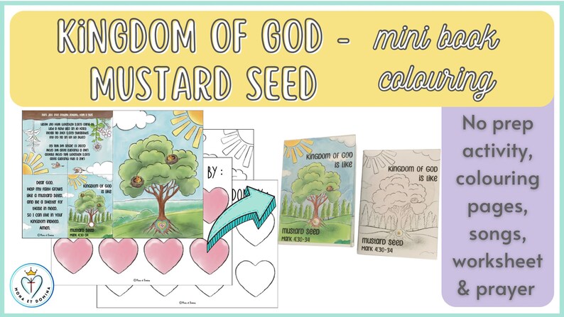 Digital Download Jesus’ Parable Kingdom of God Mustard Seed Mini Book ...