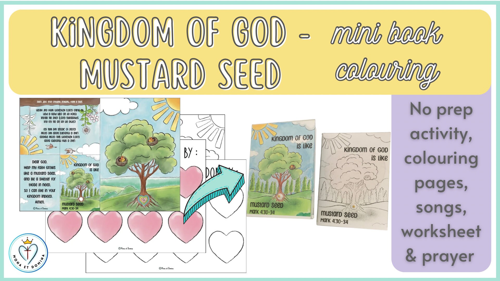 Digital Download Jesus Parable Kingdom of God Mustard Seed Mini Book ...