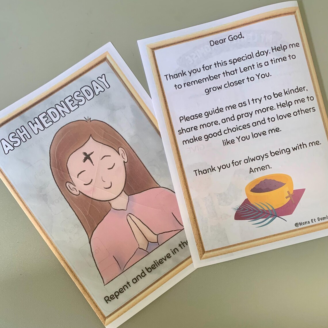 Ash Wednesday Lenten Promise Catholic Lent Activity Matching Words ...