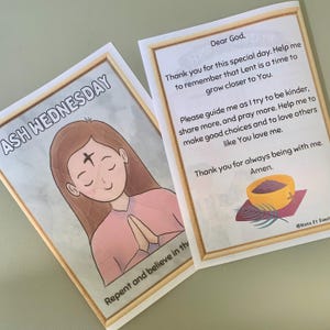 Ash Wednesday Lenten Promise Catholic Lent Activity Matching Words No ...