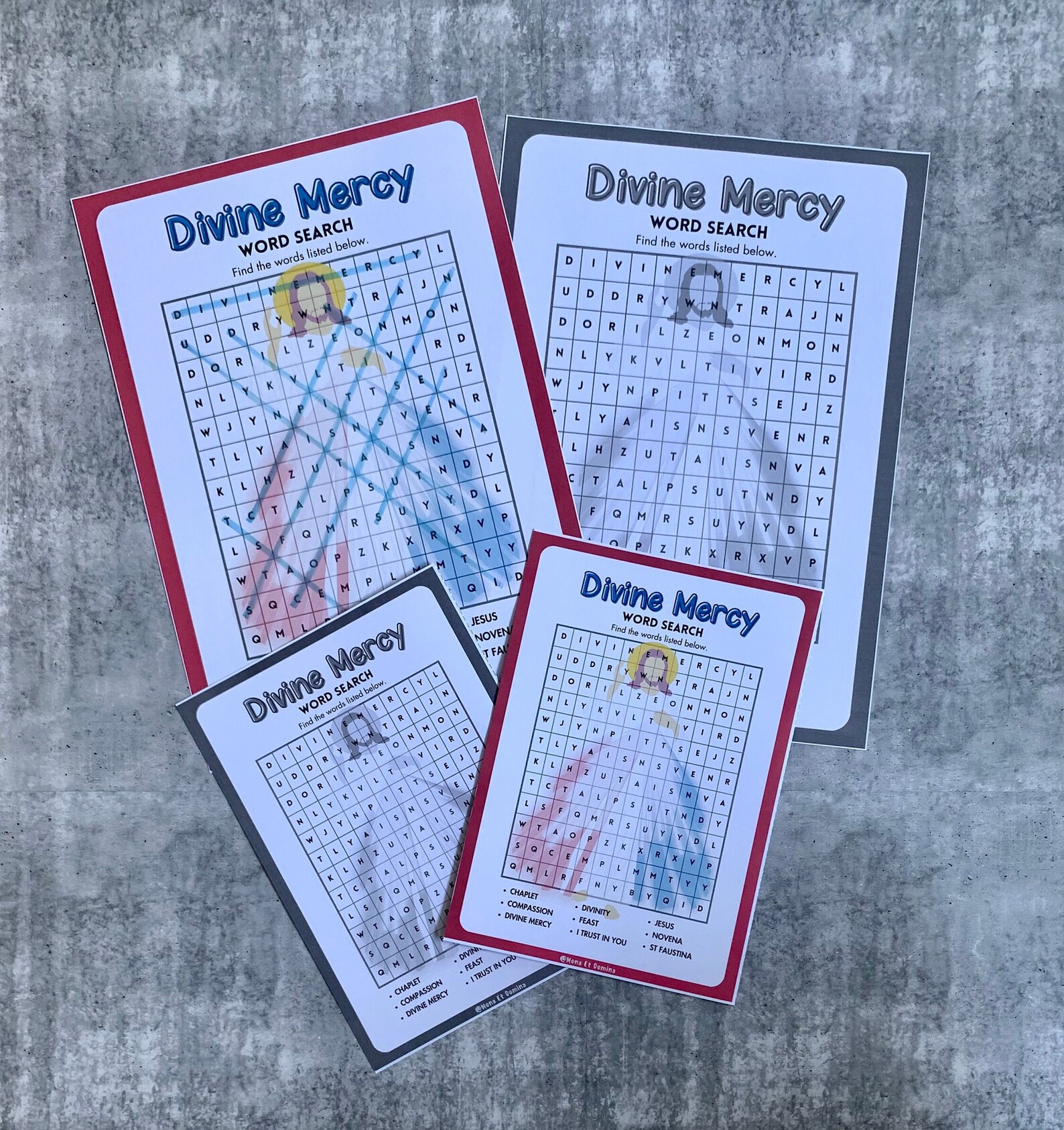 Digital Download Divine Mercy Sunday Word Search No Prep Printable ...