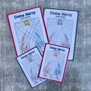 Digital Download Divine Mercy Sunday Word Search No Prep Printable ...
