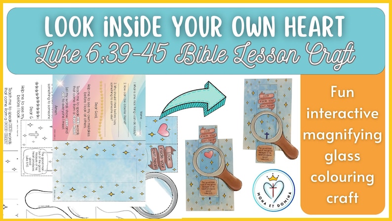 Digital Download Luke 6:39-45 Look Inside Your Heart Magnifying Glass ...